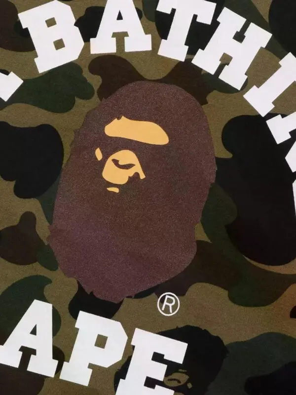 A BATHING APE Camouflage Logo T-shirt - Green
