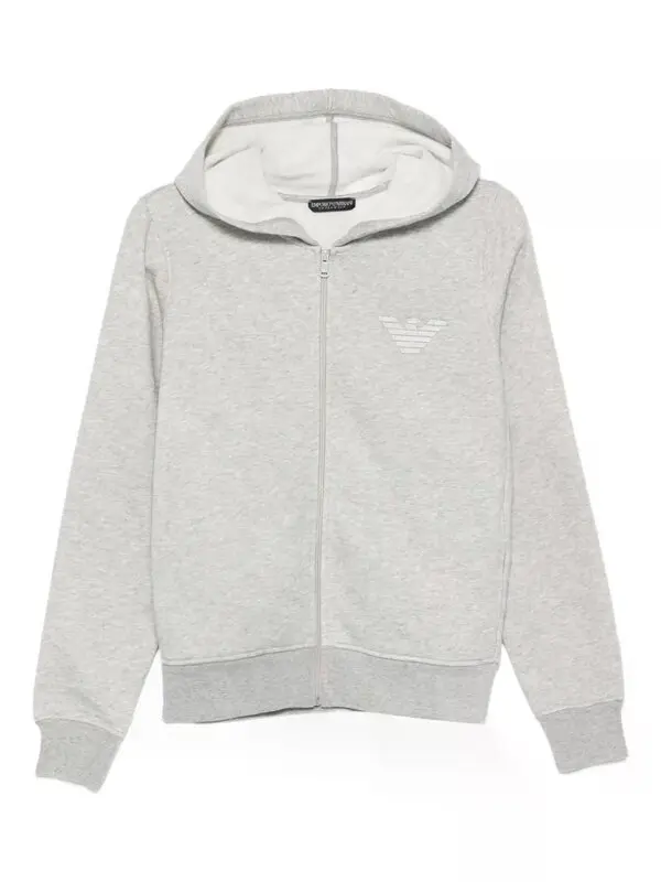 Emporio Armani Zip-up Hoodie With Logo Detail