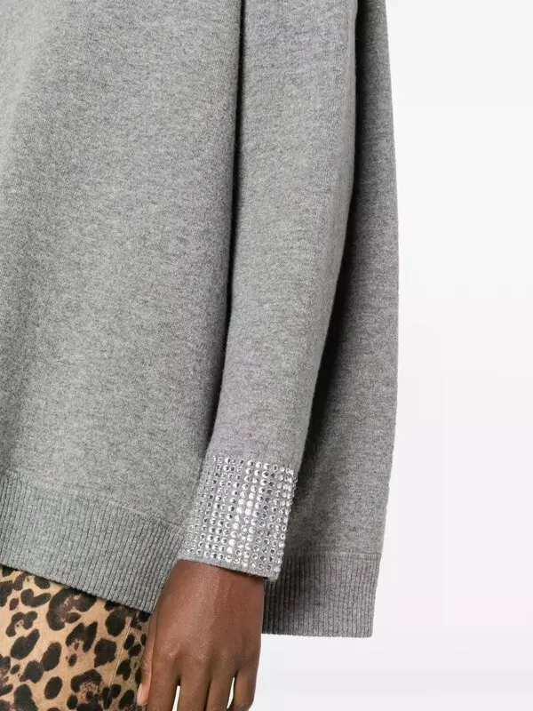 Valentino Garavani Rhinestone Embellished Wool Jumper