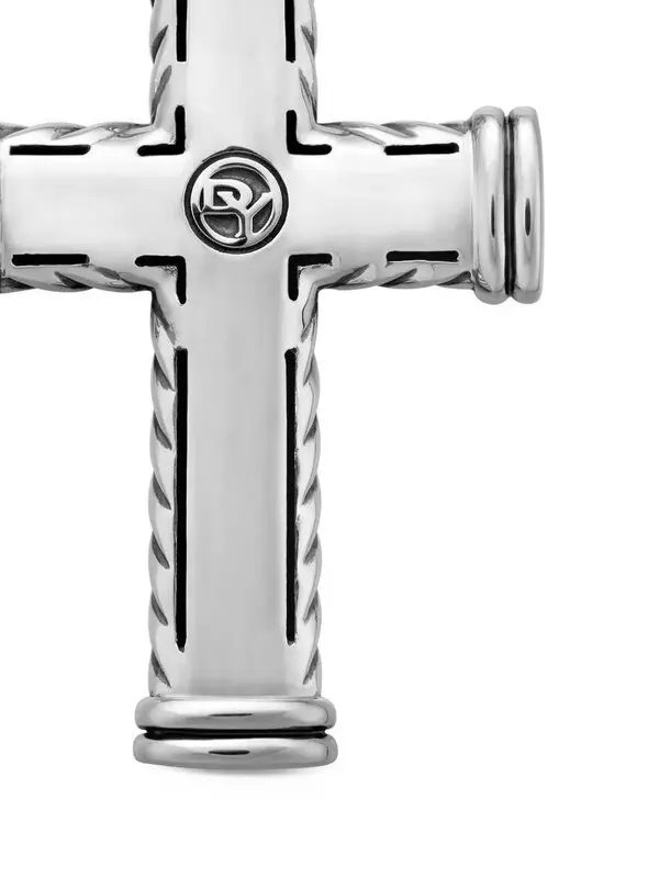 David Yurman Sterling Chevron Cross Pendant