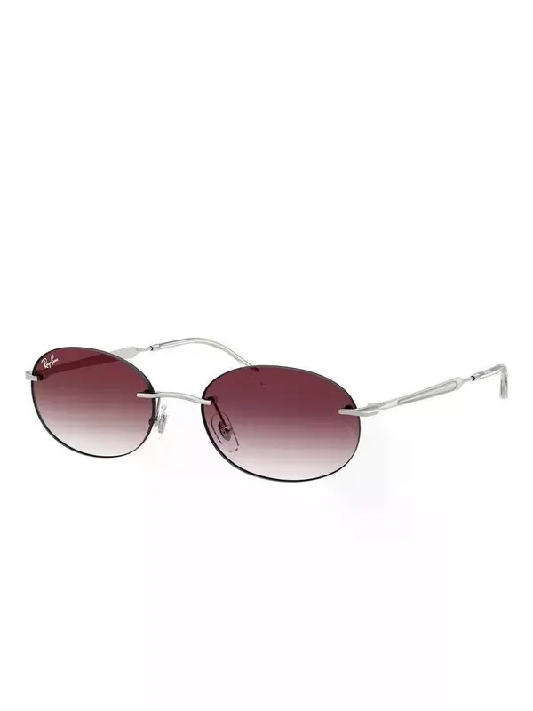 Ray-ban Oval Frame Sunglasses - Silver