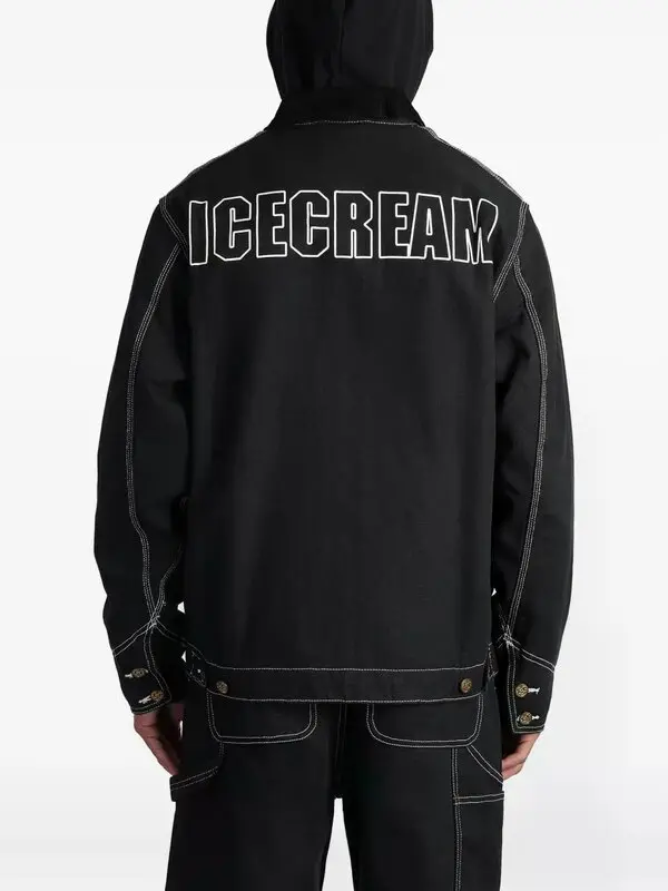 ICECREAM Zip-closure Jacket With Contrast Stitching And Logo Detail