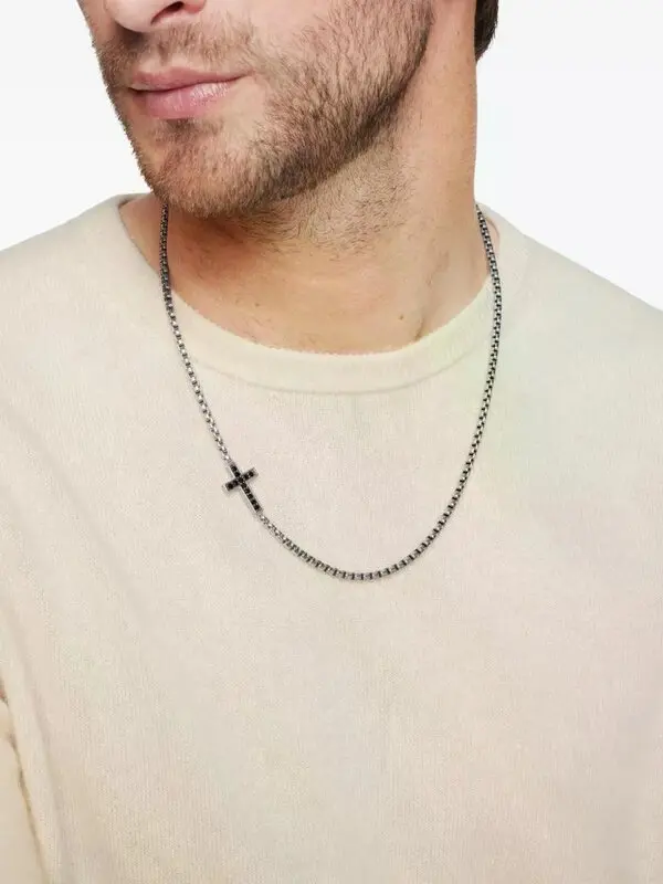 David Yurman Sideways Cross Station Necklace