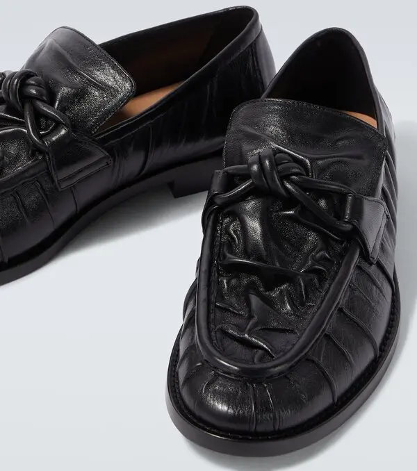 Bottega Veneta Astaire Leather Loafers