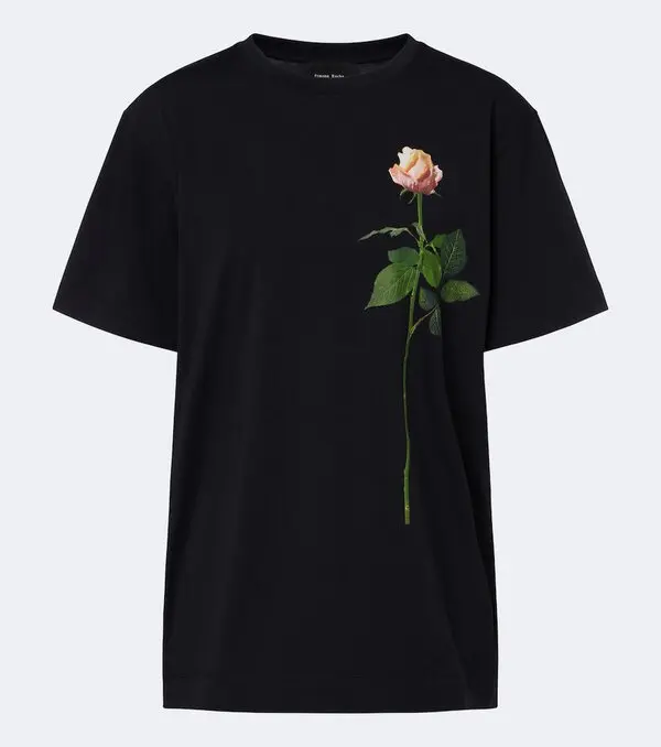 Simone Rocha Printed Cotton Jersey T-shirt - Black