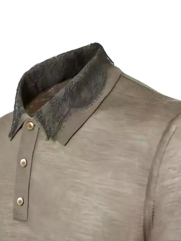 Fendi Lace-panel Polo Shirt