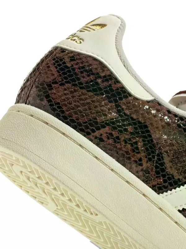 Adidas Snakeskin Striped Lace-up Sneakers - Brown