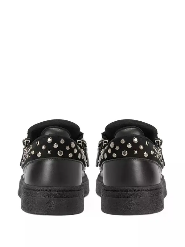 GIUSEPPE ZANOTTI Studded Zip-up Low-top Sneakers