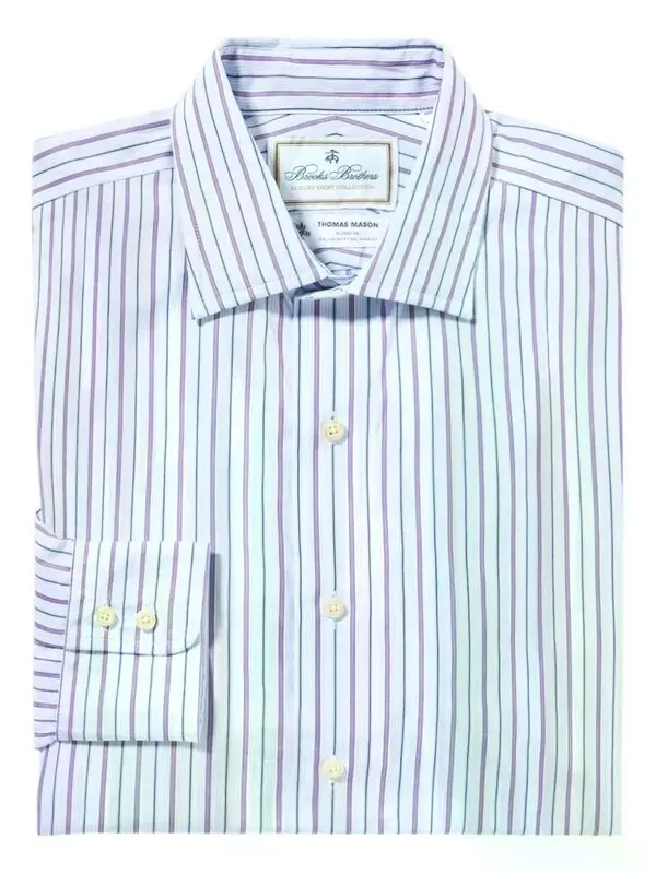 Brooks Brothers X Thomas Mason Striped-pattern Shirt