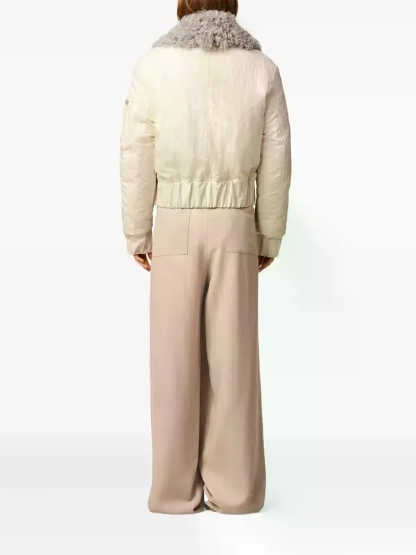 AMI Paris Padded Bomber Jacket With Shearling Collar