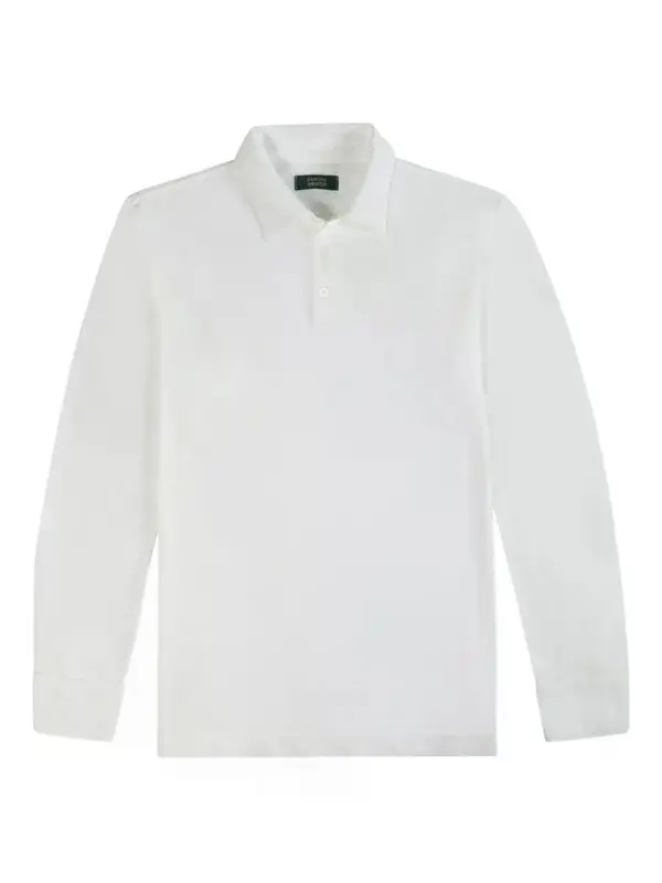 ZANONE Pique Cotton Polo Shirt - White