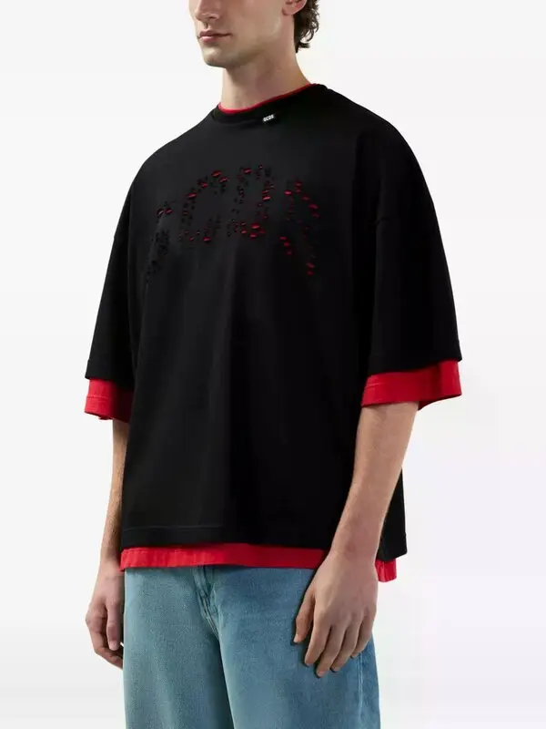 Gcds Logo-embellishment T-shirt - Black
