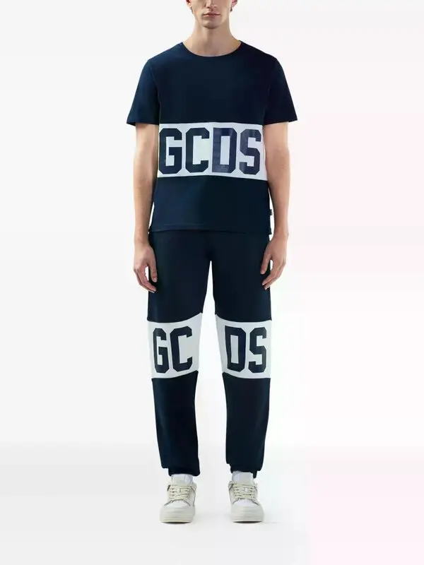 Gcds Logo-print Trousers - Blue