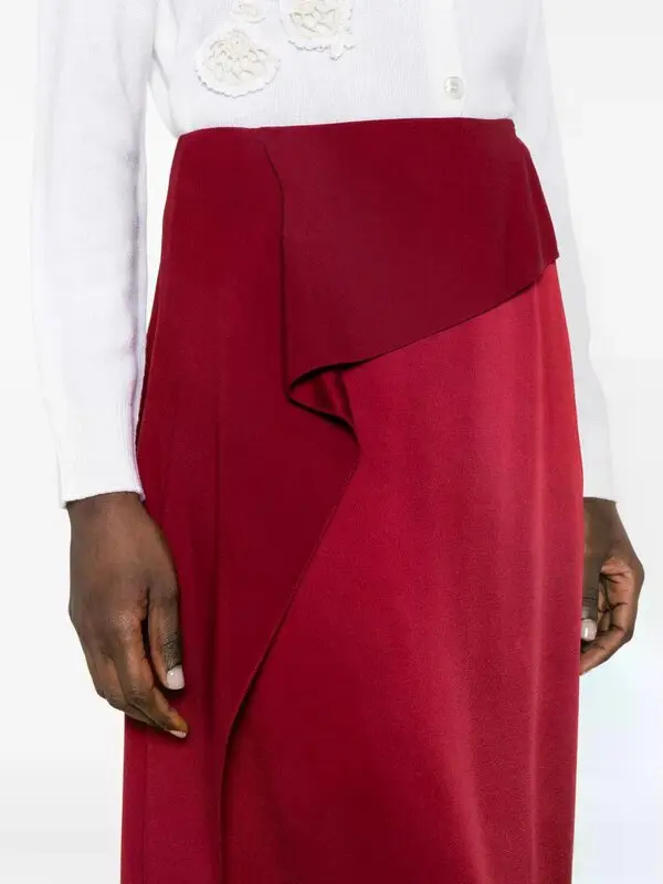 Erdem Draped Asymmetric Midi Skirt