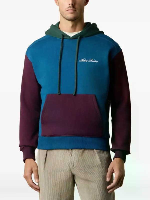 Brooks Brothers Multi-coloured Embroidered Logo Hoodie