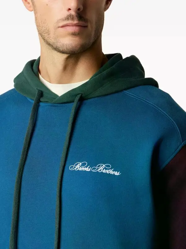 Brooks Brothers Multi-coloured Embroidered Logo Hoodie