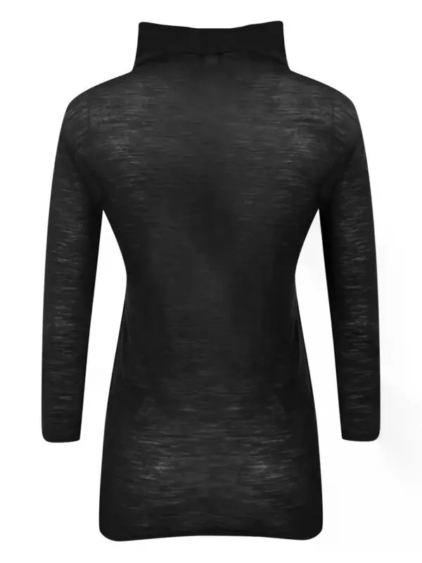 Liviana Conti Roll-neck Long Sleeve Top - Black