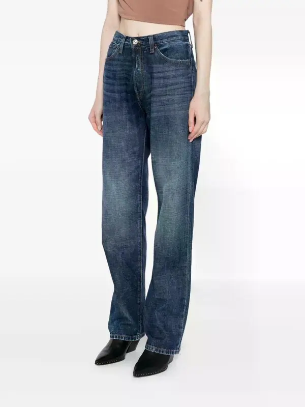 AYA MUSE Buckled Straight Leg Jeans
