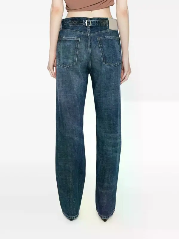 AYA MUSE Buckled Straight Leg Jeans