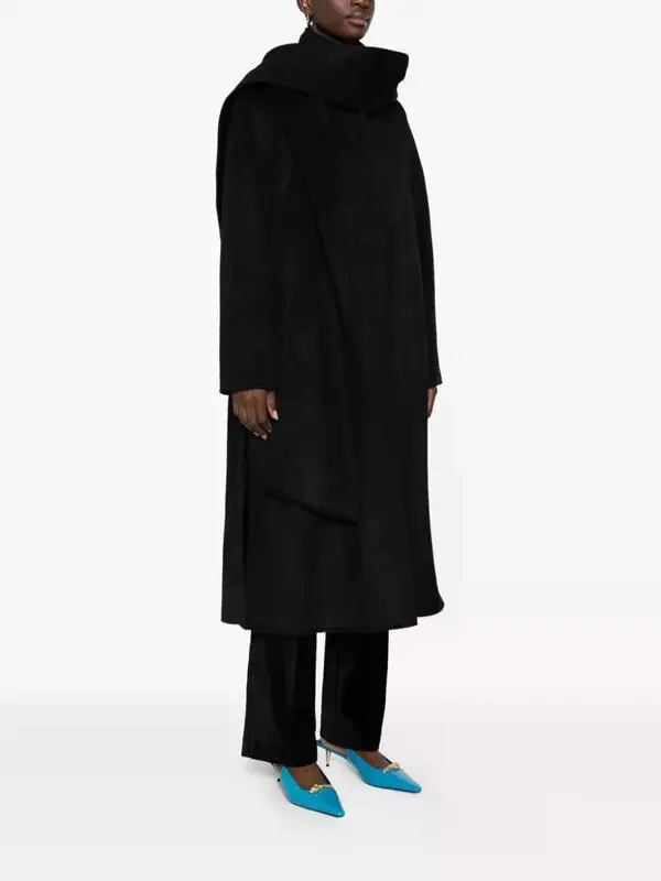 FORTE_FORTE Funnel Neck Coat
