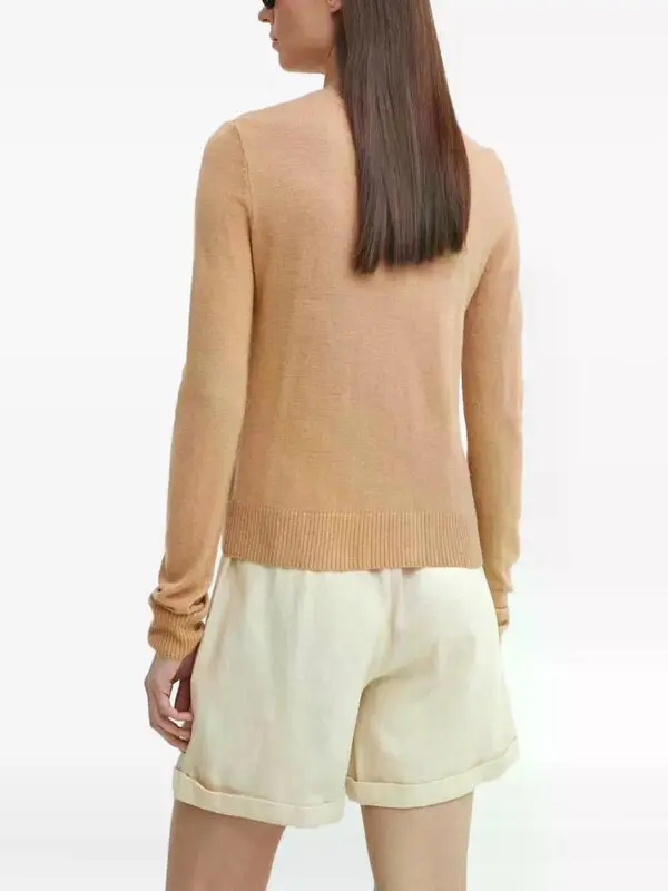 Day Birger Et Mikkelsen Logo-knit Crew Neck Sweater - Neutrals