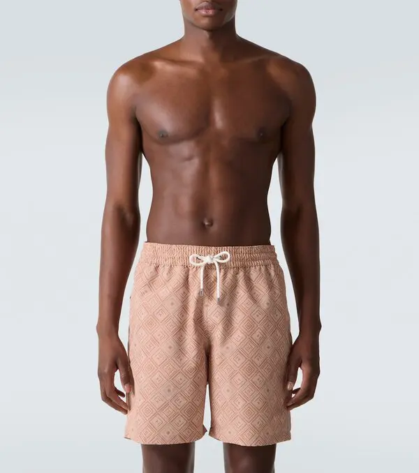 Frescobol Carioca Santos Printed Swim Trunks