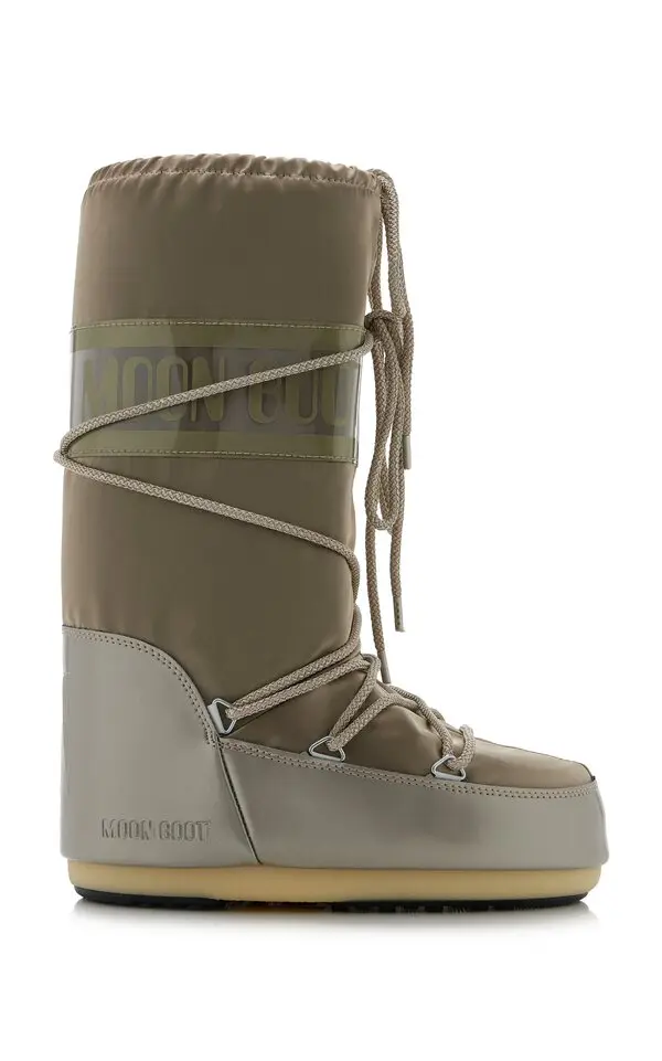 Moon Boot Icon Glance Satin Boots - Silver