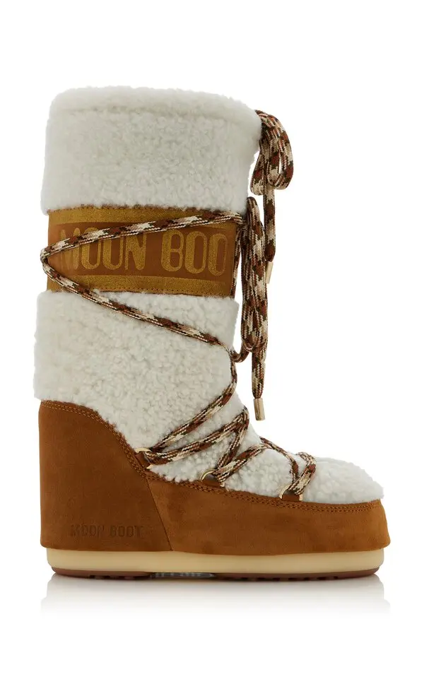 Moon Boot Icon Shearling Boots - Tan