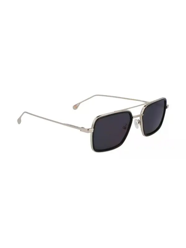 Paul Smith Hugon Squared-frame Double-bridge Sunglasses - Gold