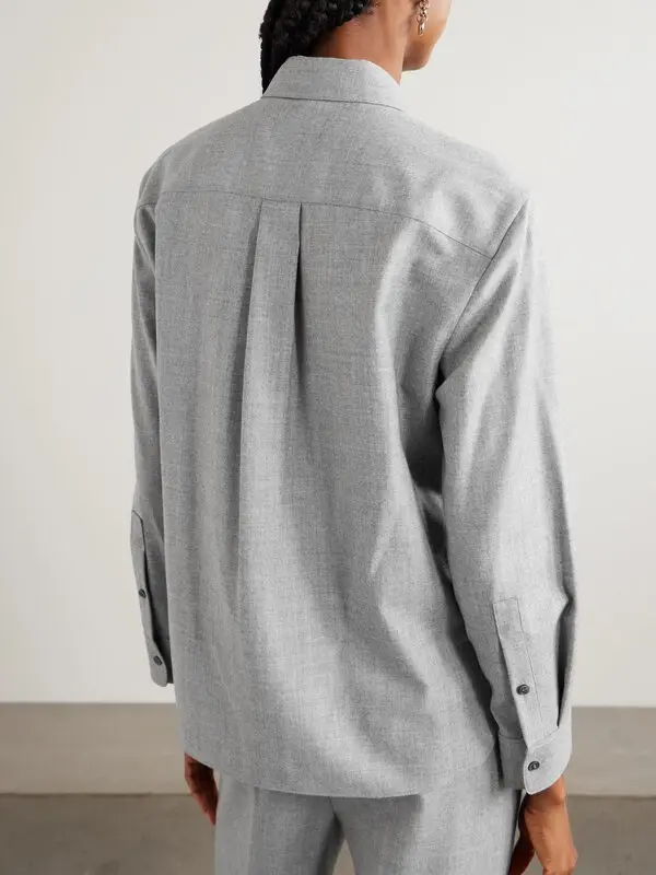 Theory Wool Flannel Button-up Shirt