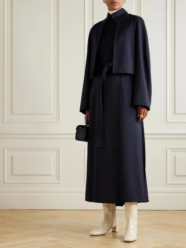 FFORME Lennox Belted Pleated Trench Coat