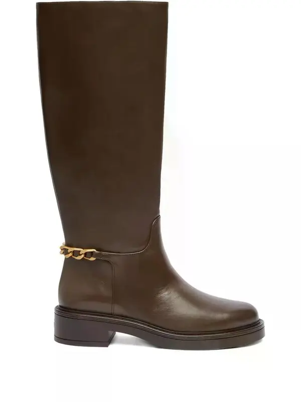 STUART WEITZMAN Celia Chain Detail Boots - Brown