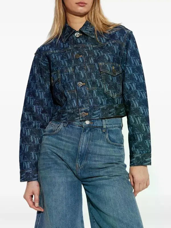 VIVIENNE WESTWOOD All-over Pattern Buttoned Cropped Jacket