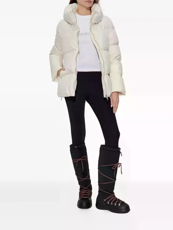 Add Funnel Neck Padded Jacket - White
