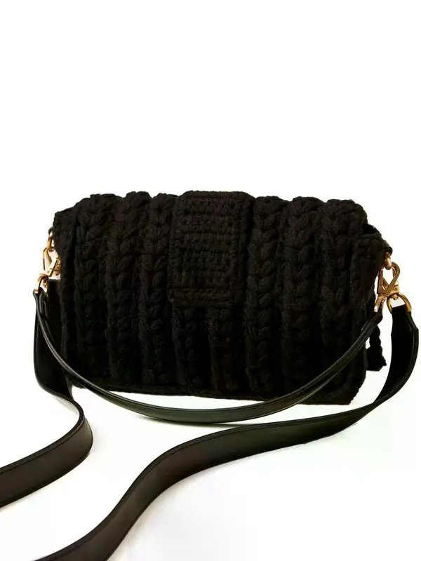 TWINSET Fringed Logo Plaque Satchel