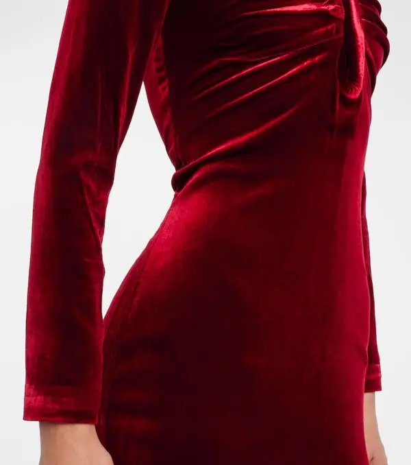Roland Mouret Off-shoulder Velvet Gown