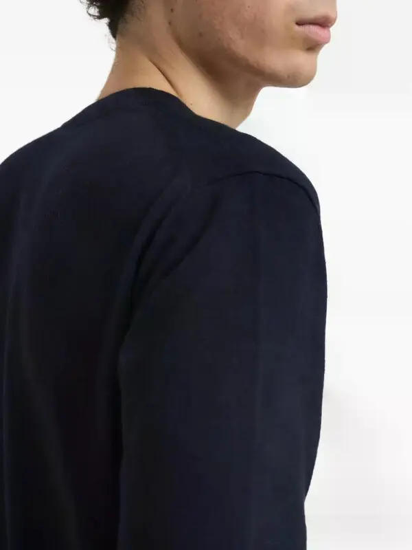 KANGRA Long Sleeve Round Neck Sweater - Blue