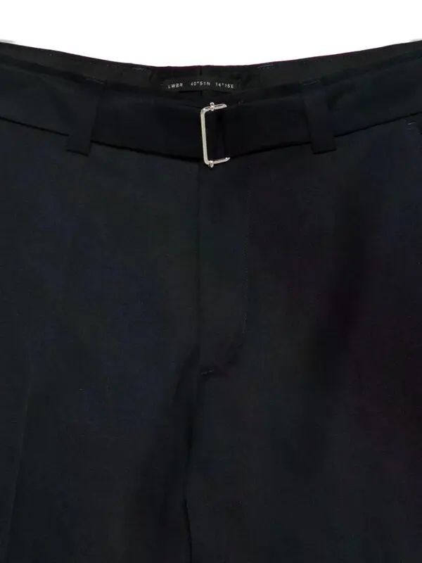 LOW BRAND Buckled Tapered Trousers - Blue