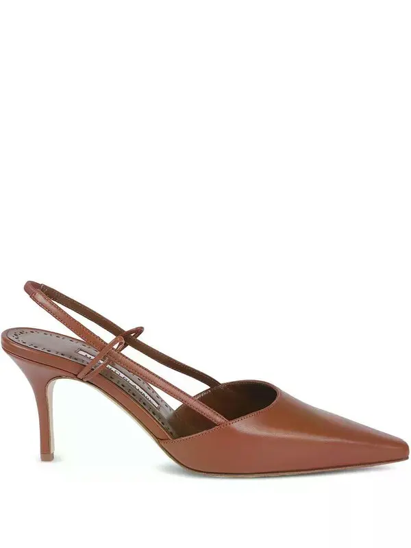 Manolo Blahnik 70mm Slingback Pointed-toe Pumps - Brown