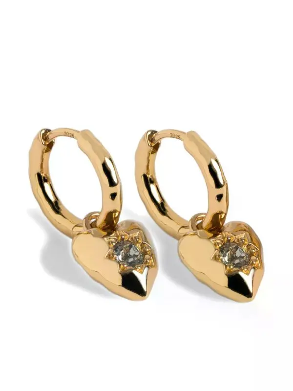 Zadig&Voltaire Heartbreaker Hoop Earrings With Rhinestone Detail