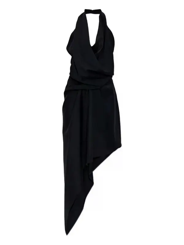 Alexander Wang Halterneck Asymmetric Mini Dress - Black