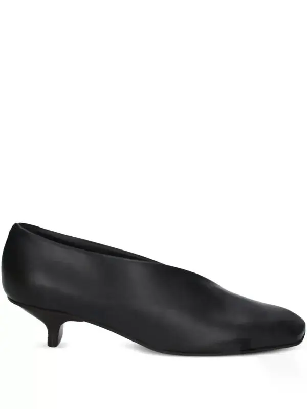 Vicini Square-toe Kitten-heel Pumps - Black