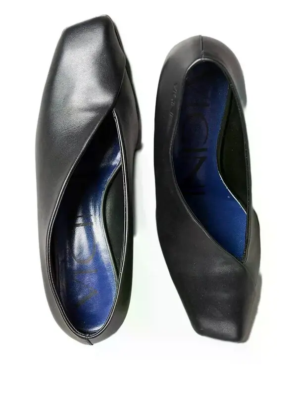 Vicini Square-toe Kitten-heel Pumps - Black