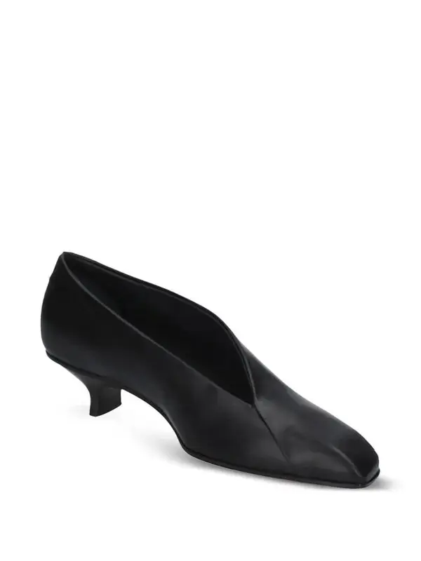 Vicini Square-toe Kitten-heel Pumps - Black