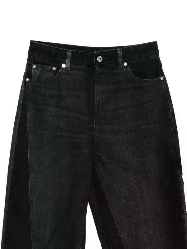 HALFBOY Paneled Jeans With Frayed Hem