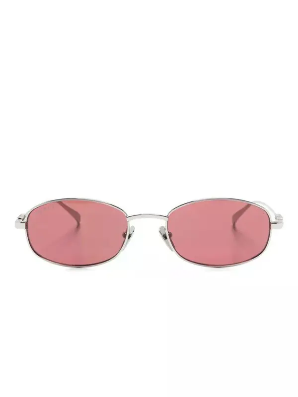 Gucci Oval Frame Sunglasses - Silver
