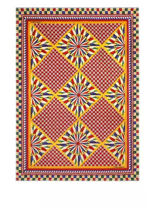 Dolce & Gabbana Patterned Blanket - Red