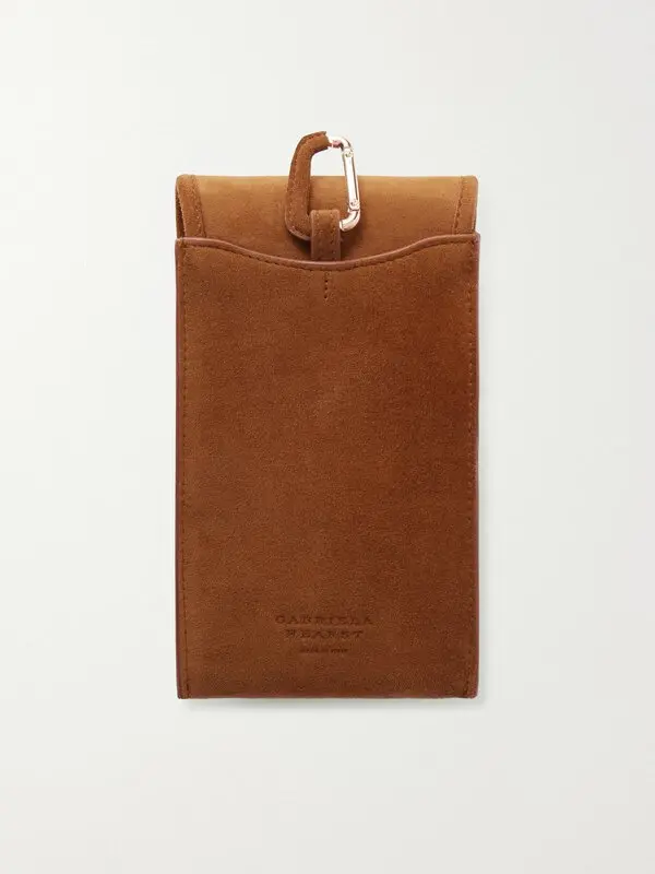 Gabriela Hearst Suede Sunglasses Pouch - Brown