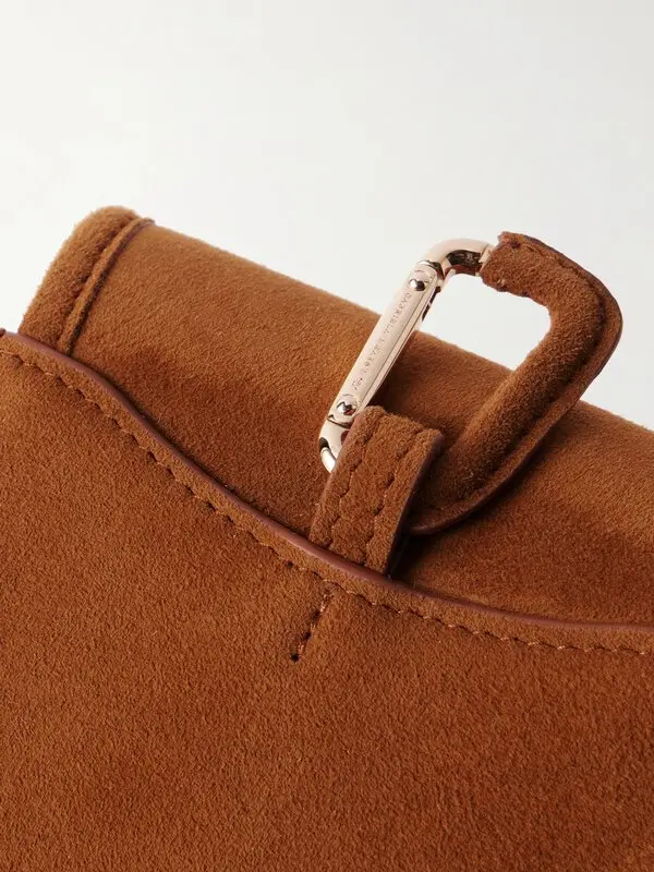 Gabriela Hearst Suede Sunglasses Pouch - Brown
