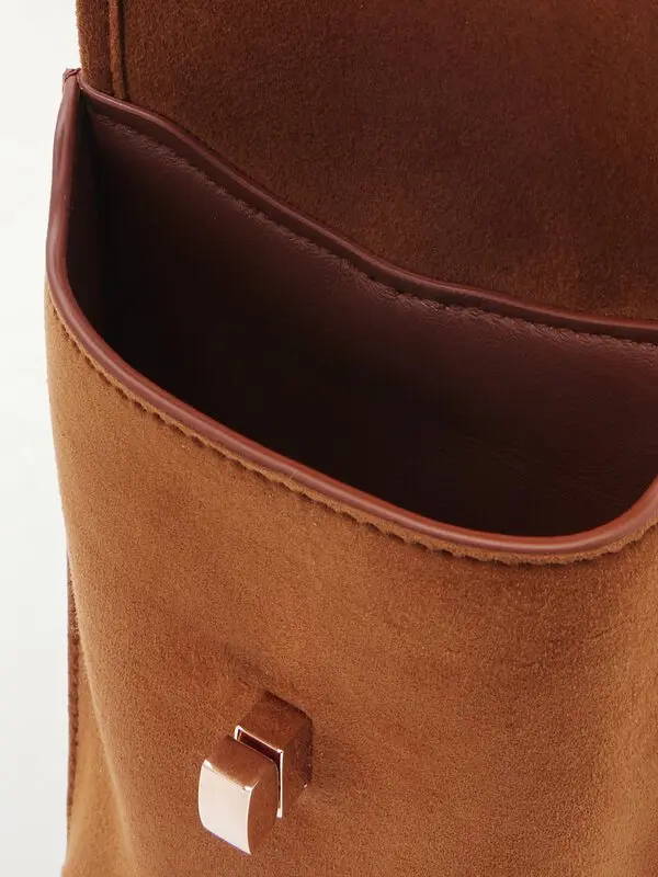 Gabriela Hearst Suede Sunglasses Pouch - Brown